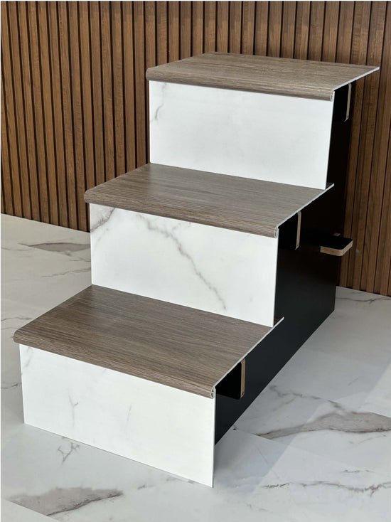 luxury prefab house with Spc Stairs Step PVC Plastic Flooring modular ...